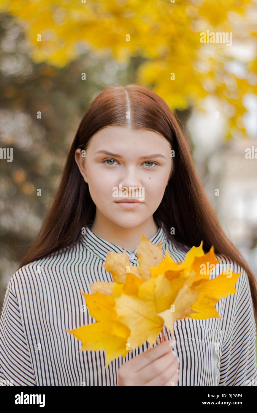 Portrait of atmospheric lifestyle photo of a beautiful girl Stock Photo ...