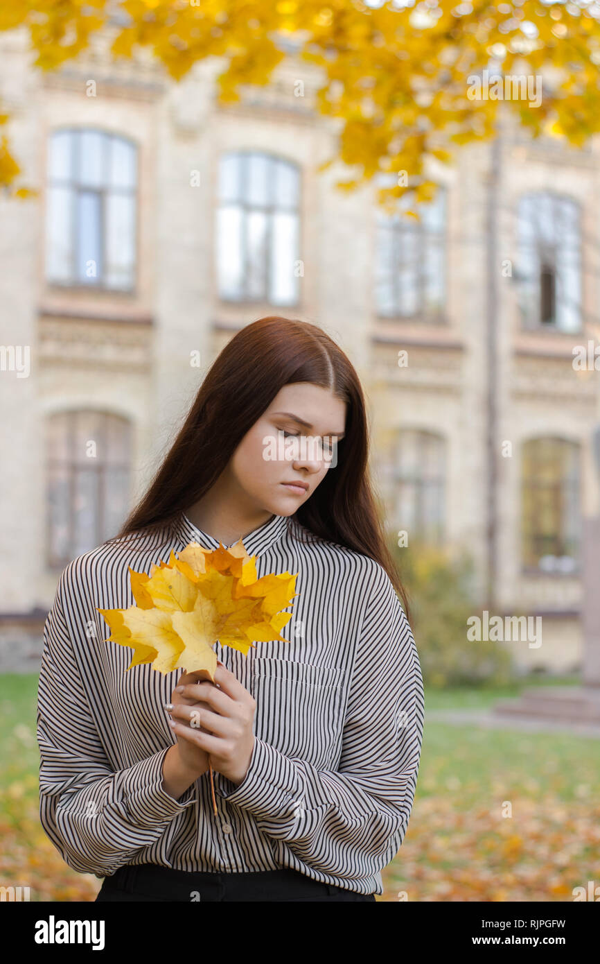 Warm lifestyle photo of a beautiful girl Stock Photo - Alamy
