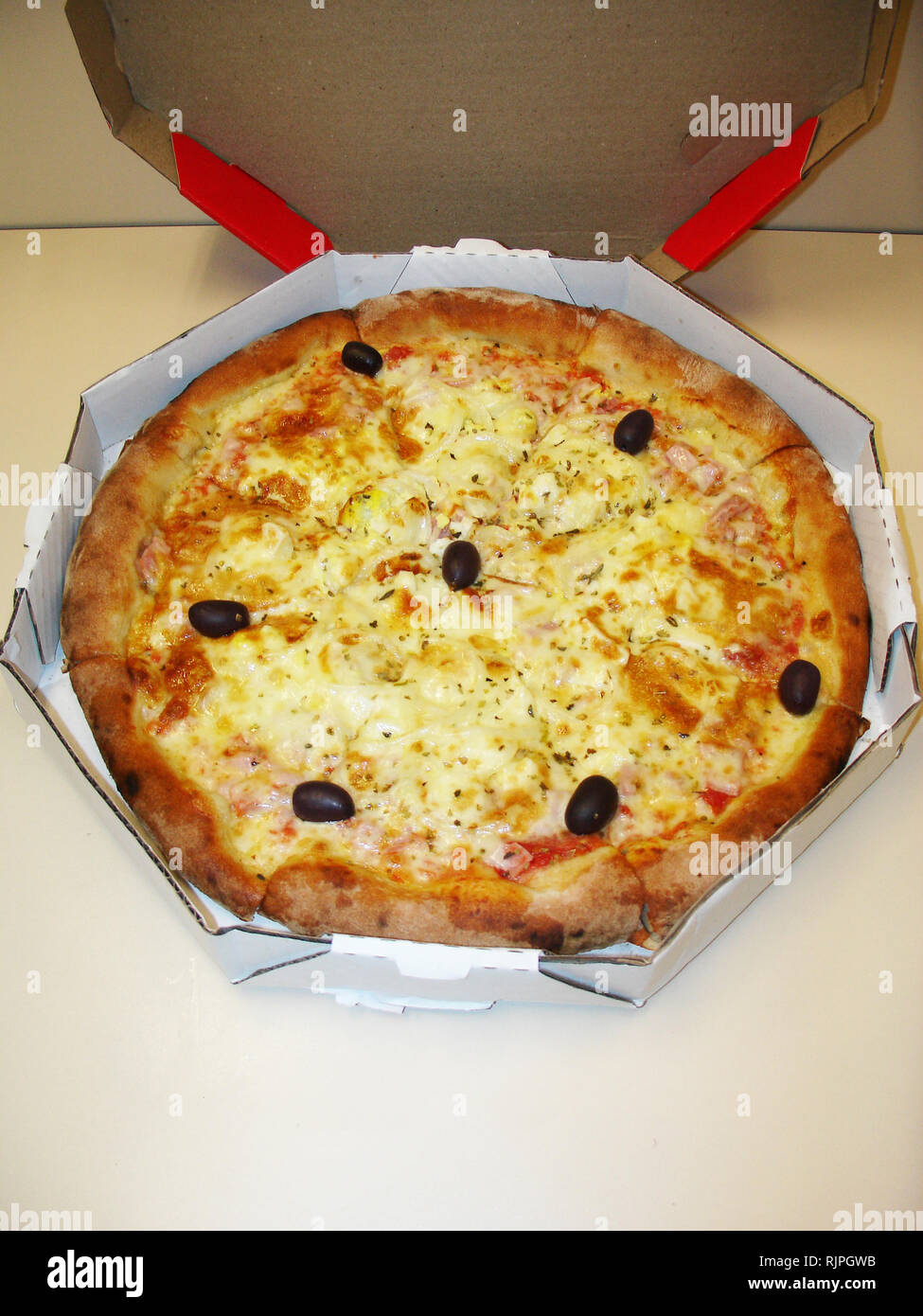 Portuguese Pizza in box, São Paulo, Brazil Stock Photo - Alamy