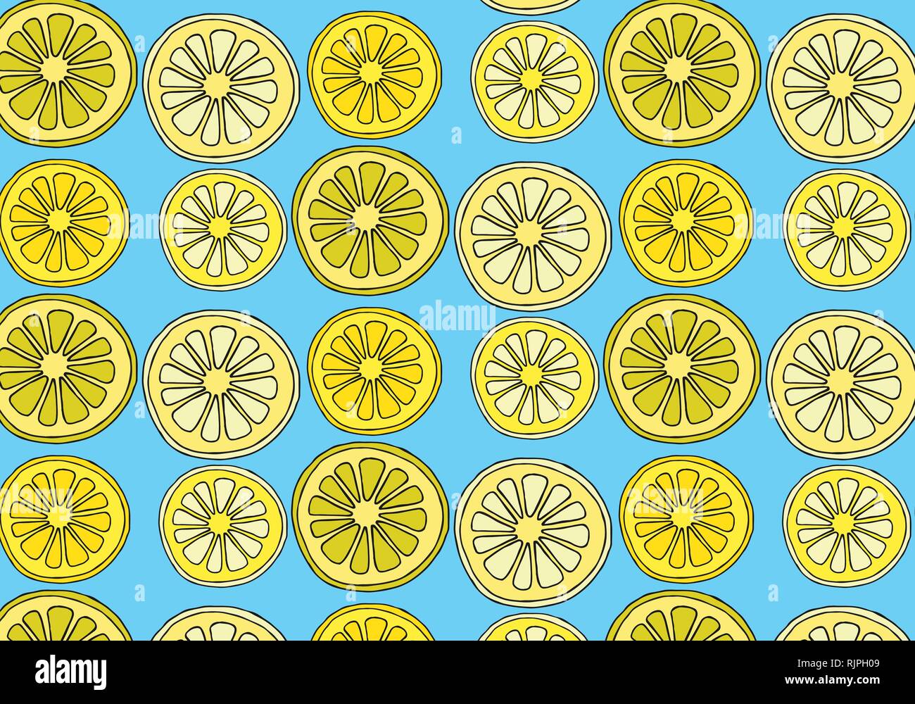 Lemon half round slice Stock Vector Images - Alamy