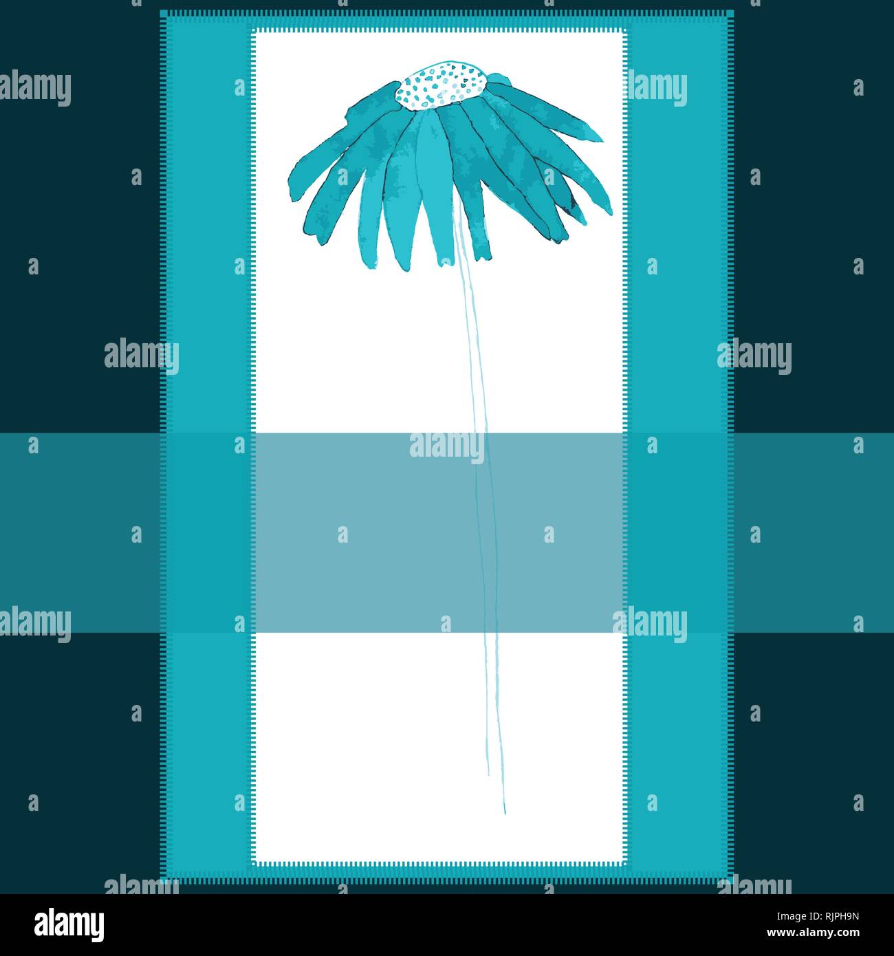 Vintage card daisy on Stock Vector Images - Alamy