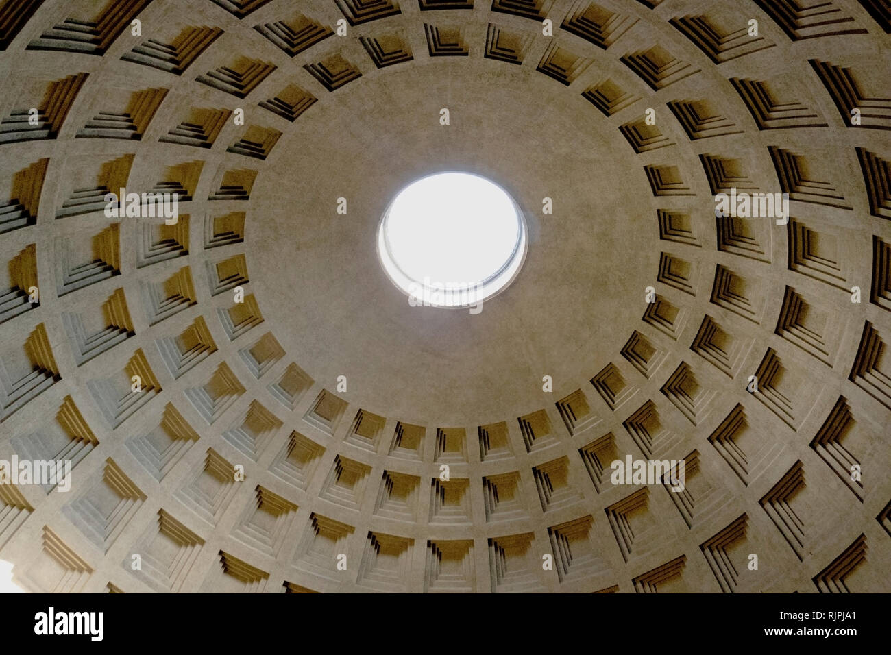 view of the dome of the pantheon, a church dedicated to the church ...