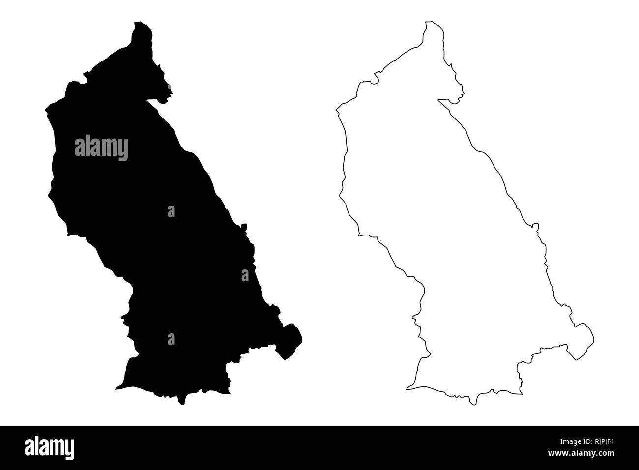 Rhondda map hi-res stock photography and images - Alamy