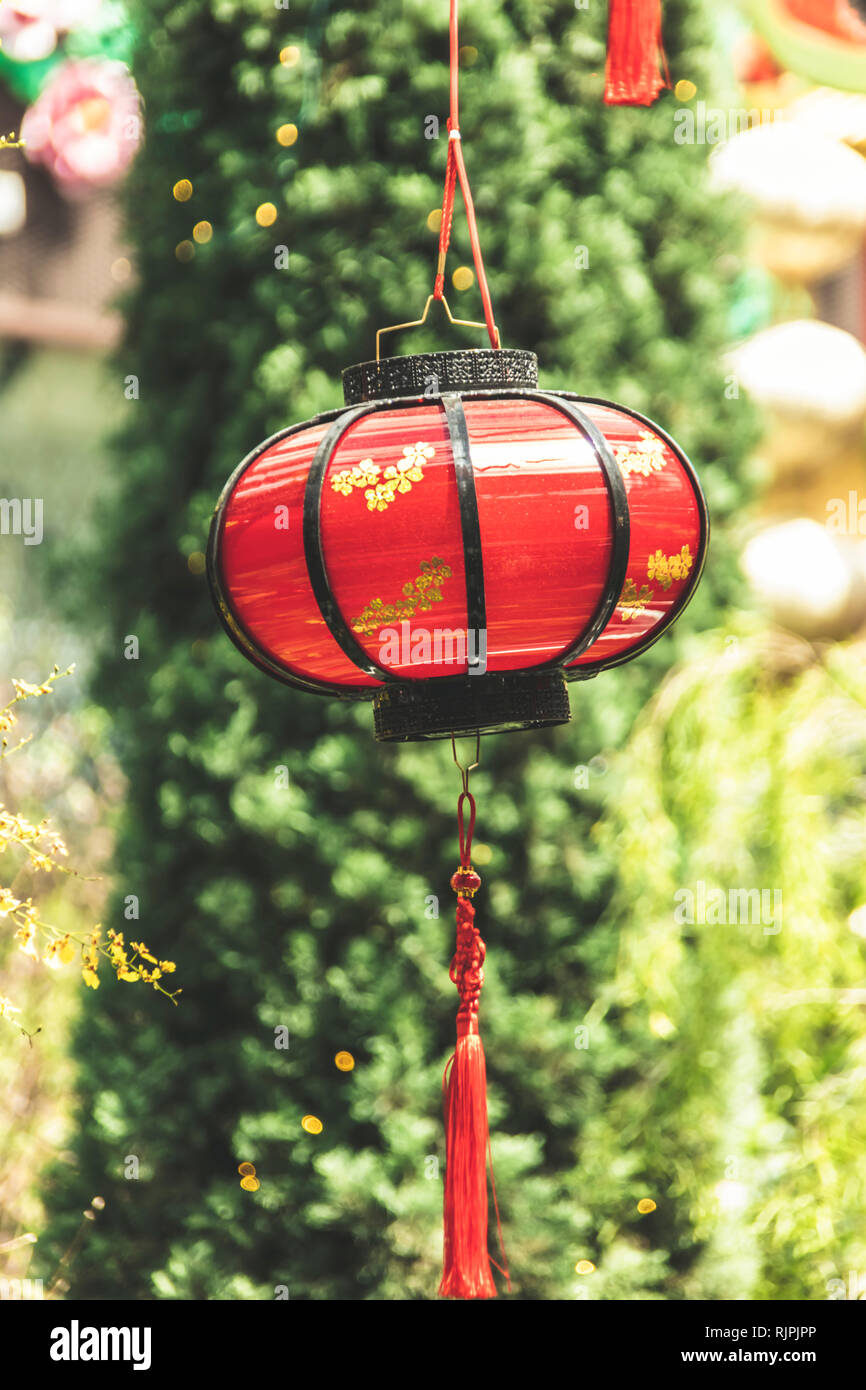 Chinese lunar new year red lantern decorations 2019 Stock Photo - Alamy