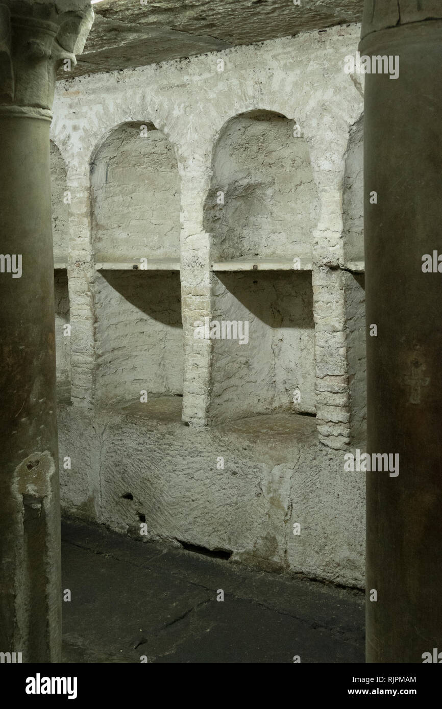 in the crypt of Santa Maria in Cosmedin, Rome, Italy Stock Photo - Alamy