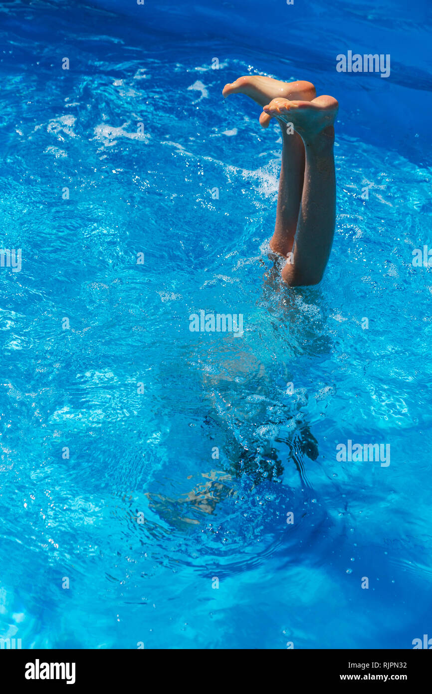 Girl doing handstand hi-res stock photography and images - Alamy