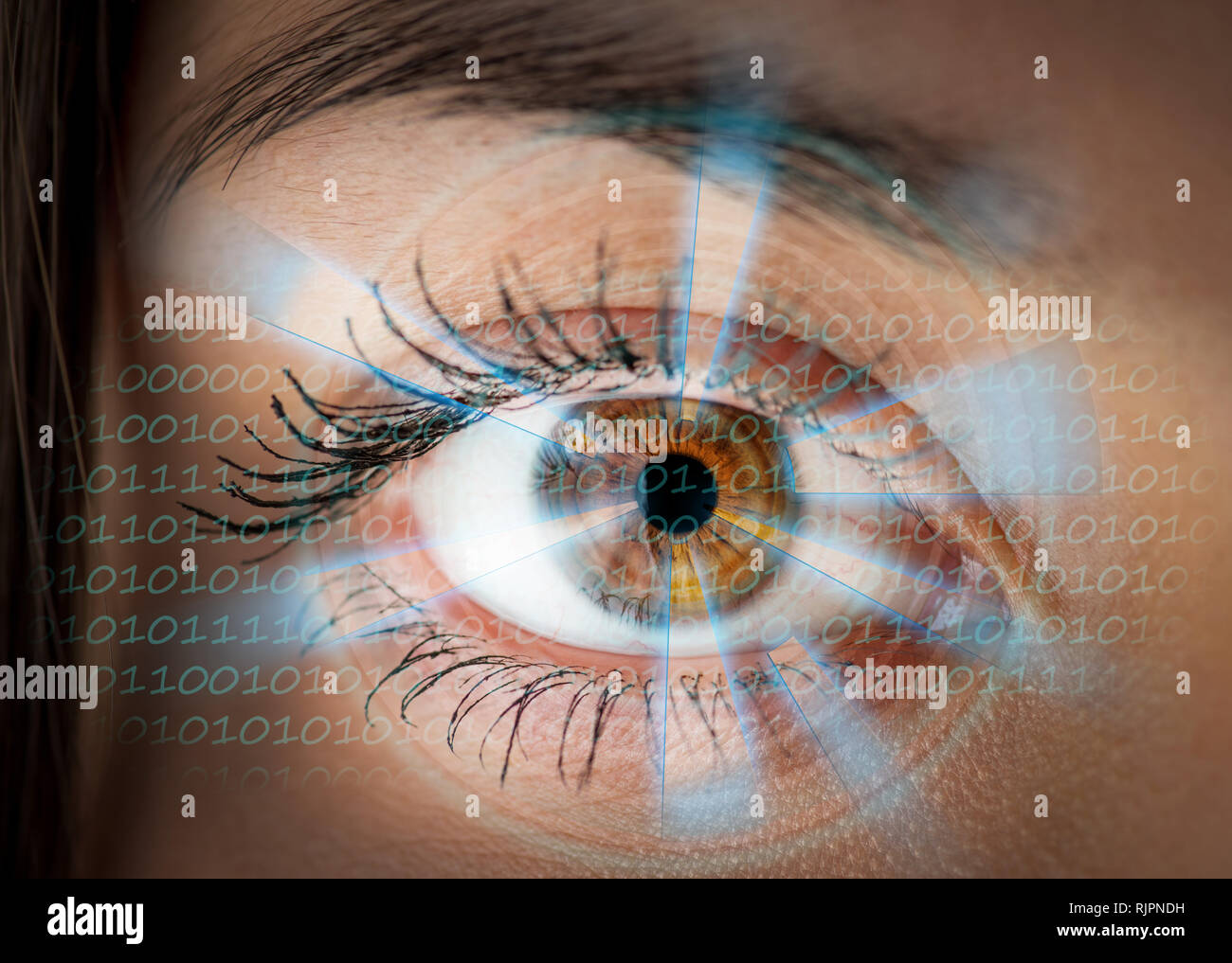 Eye viewing digital information. Conceptual image Stock Photo - Alamy