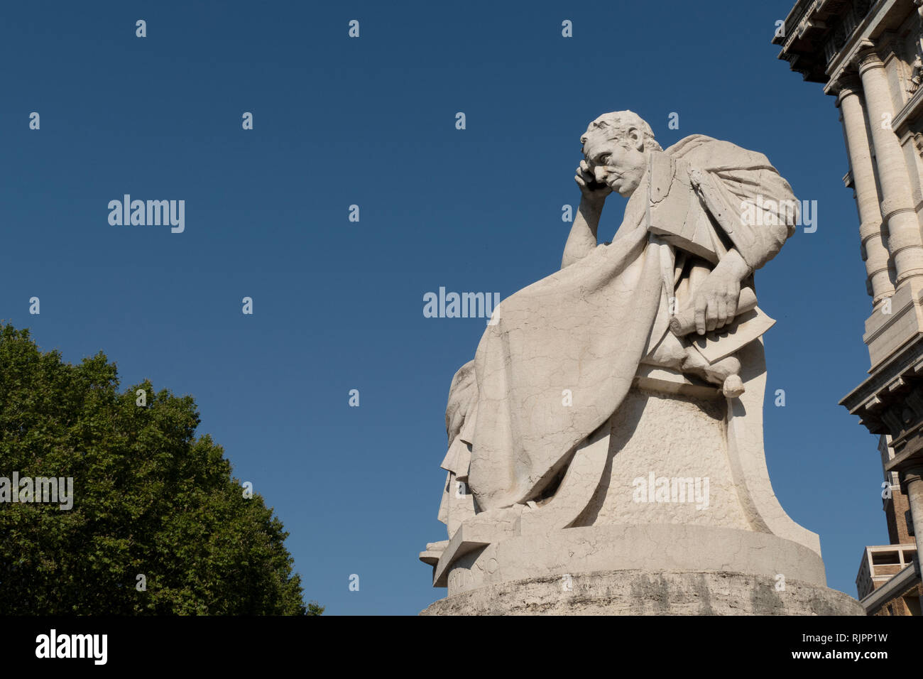 Statue of Licinio Crasso at the Palazzo di Giustizia, Palace of Justice ...