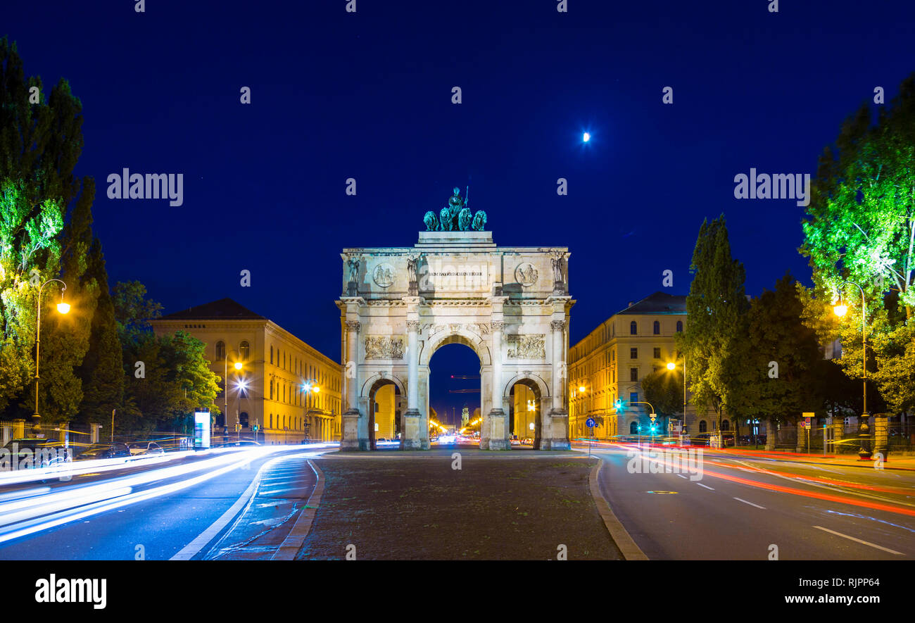 Siegestor Victory Gate, Munich, Germany Stock Photo - Alamy
