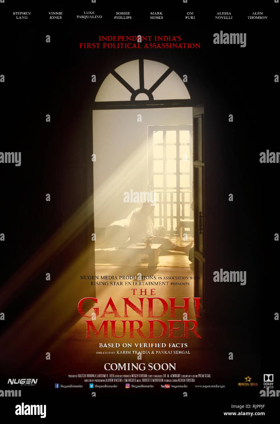 THE GANDHI MURDER, poster, Jesus Sans as Gandhi,, 2018. © Rising Star ...
