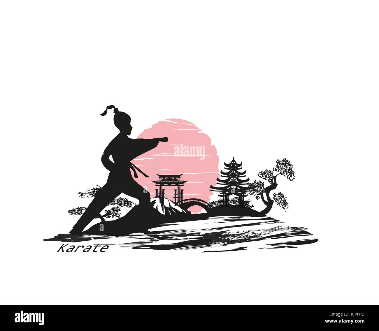 Karate girl design Stock Vector Image & Art - Alamy