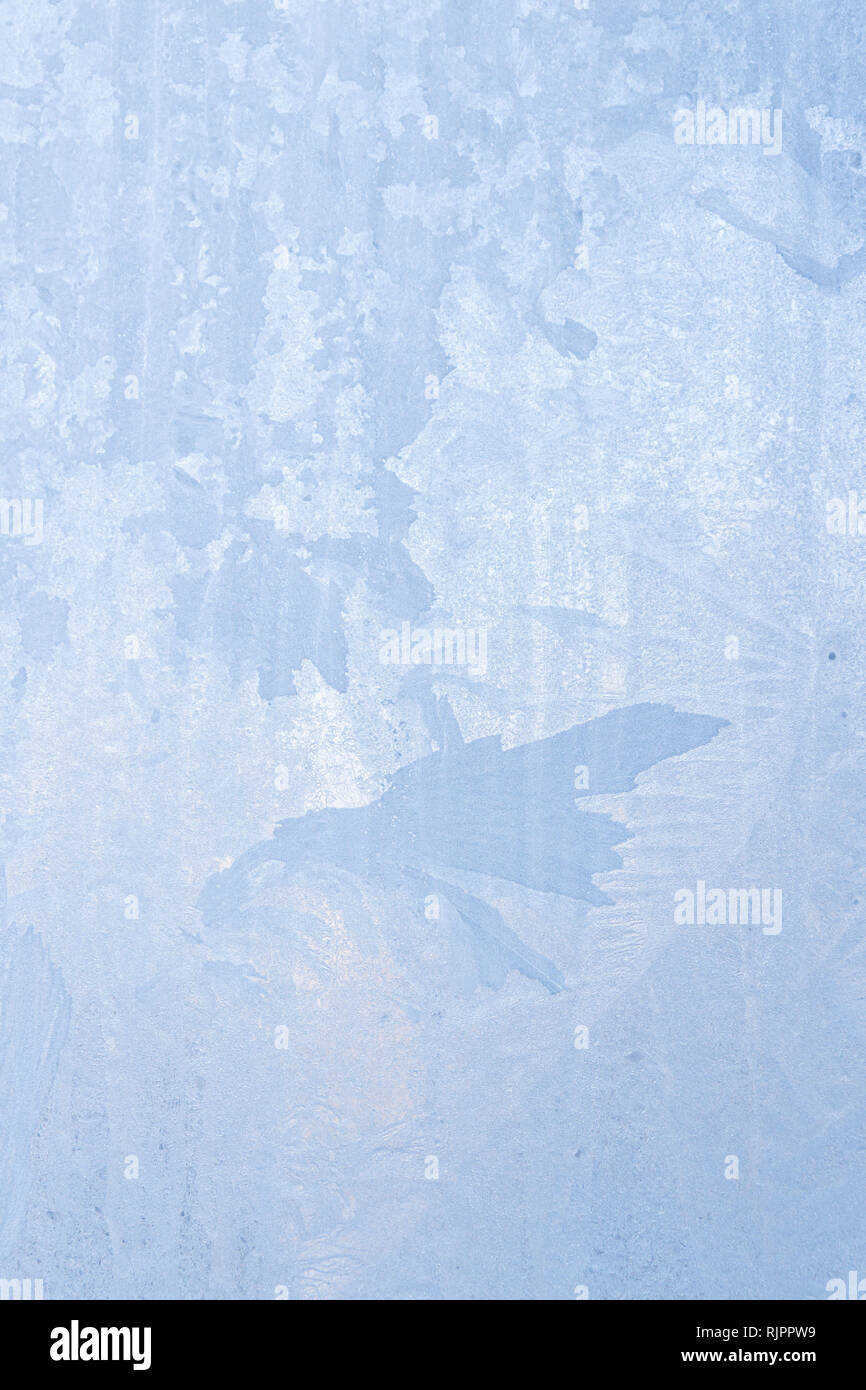 Frosty patterns on a frozen ice box in the early morning Stock Photo ...