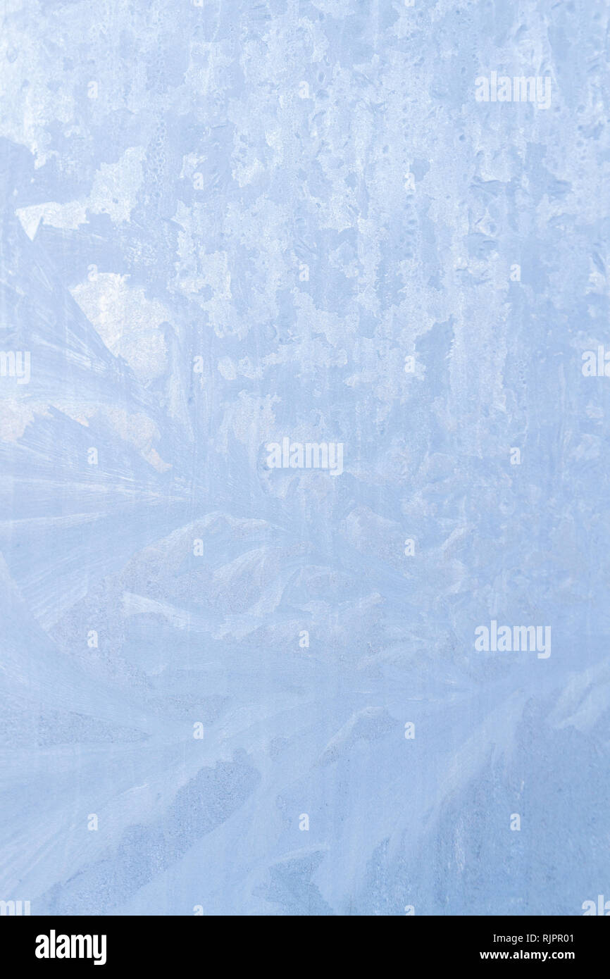 Frosty patterns on a frozen ice box in the early morning Stock Photo ...