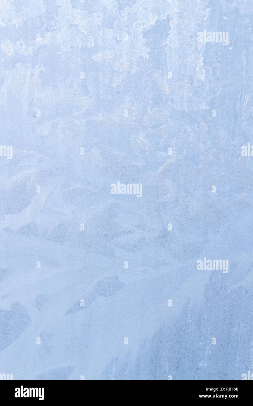 Frosty patterns on a frozen ice box in the early morning Stock Photo ...