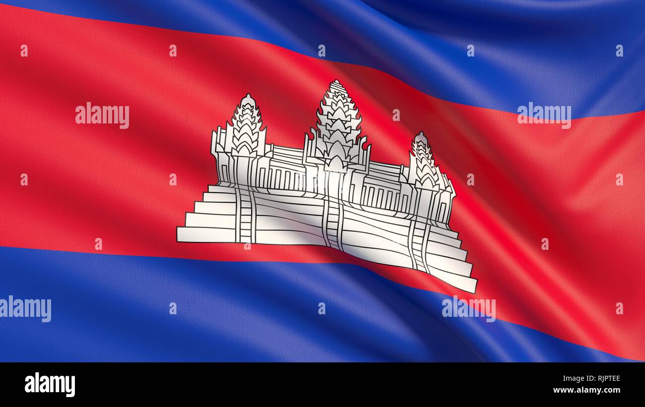 Background with flag of Cambodia Stock Photo - Alamy