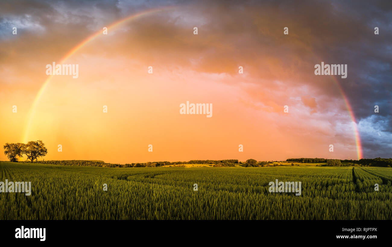 Rainbow over the landscape hi-res stock photography and images - Alamy