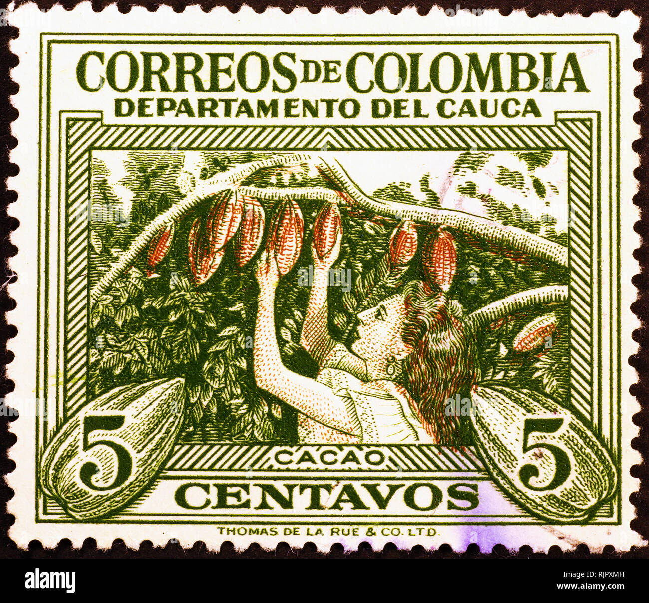 Colombian postage stamp hi-res stock photography and images - Alamy