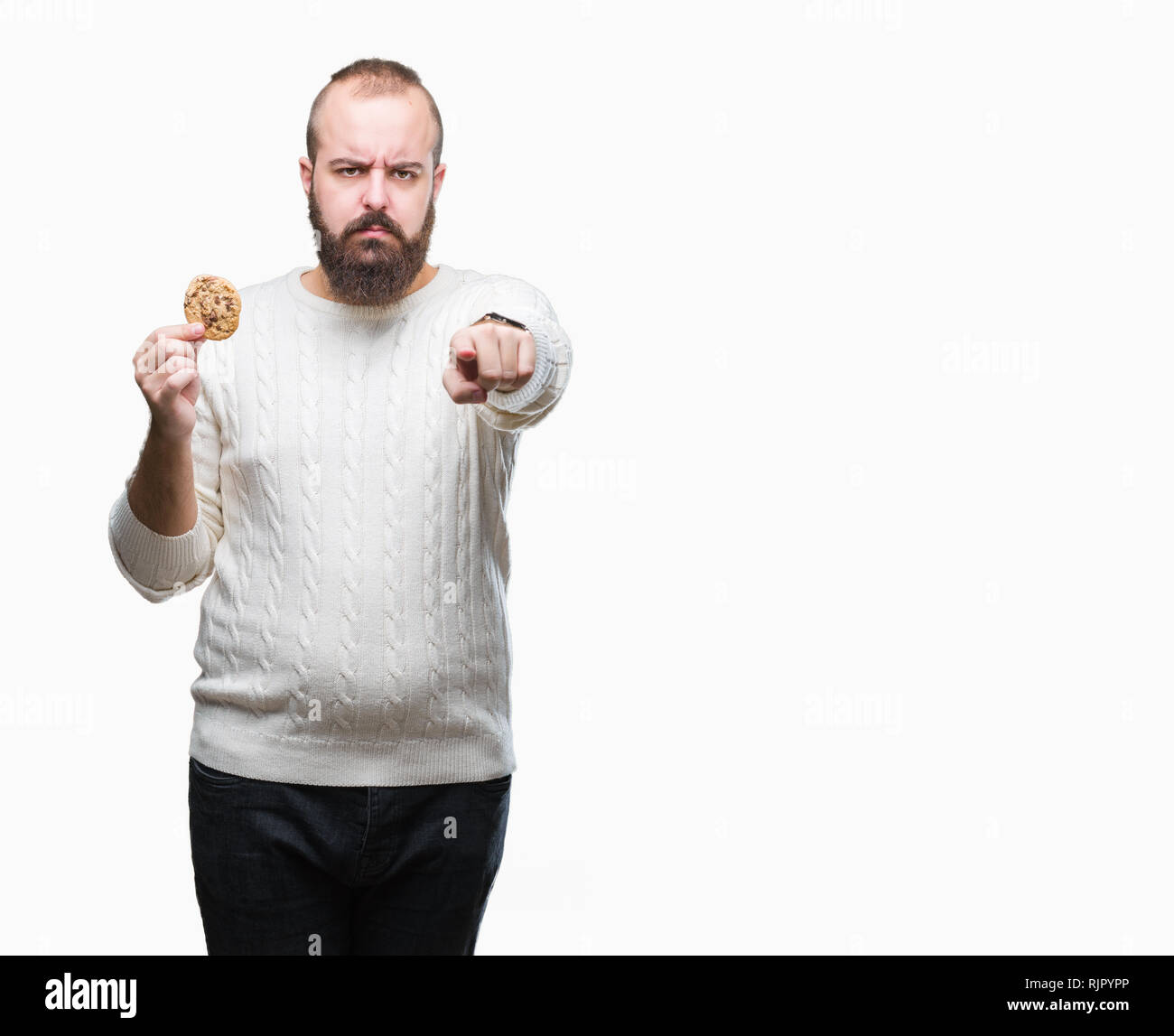 Fat man eating chips Cut Out Stock Images & Pictures - Alamy
