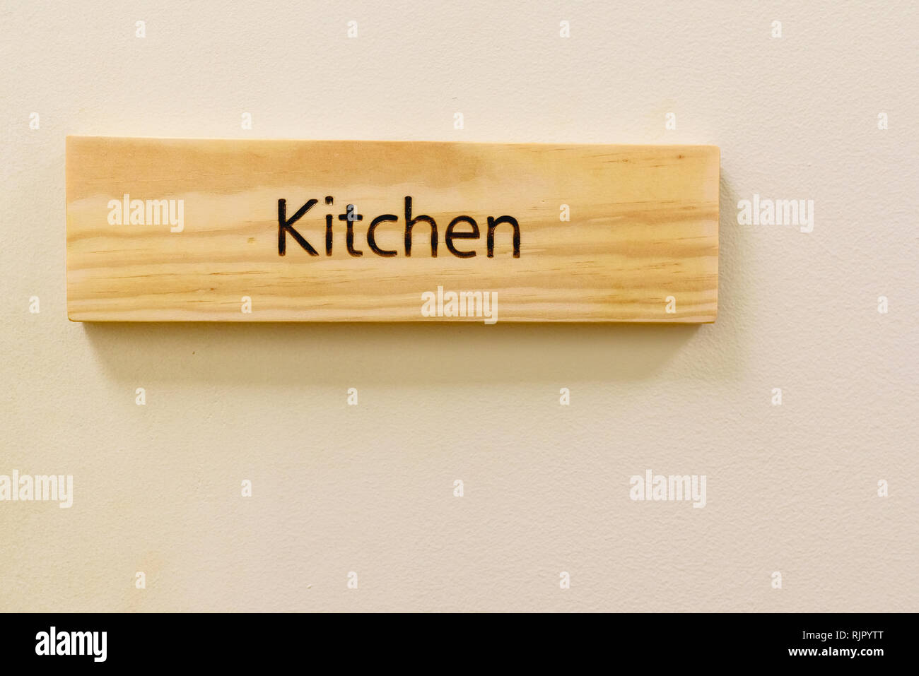 Wooden sign with the word Kitchen Stock Photo - Alamy