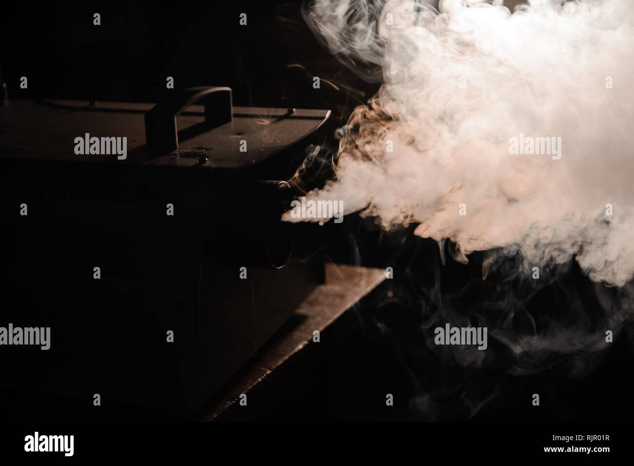 lights in smoke, studio lights shining through the smoke Stock Photo ...