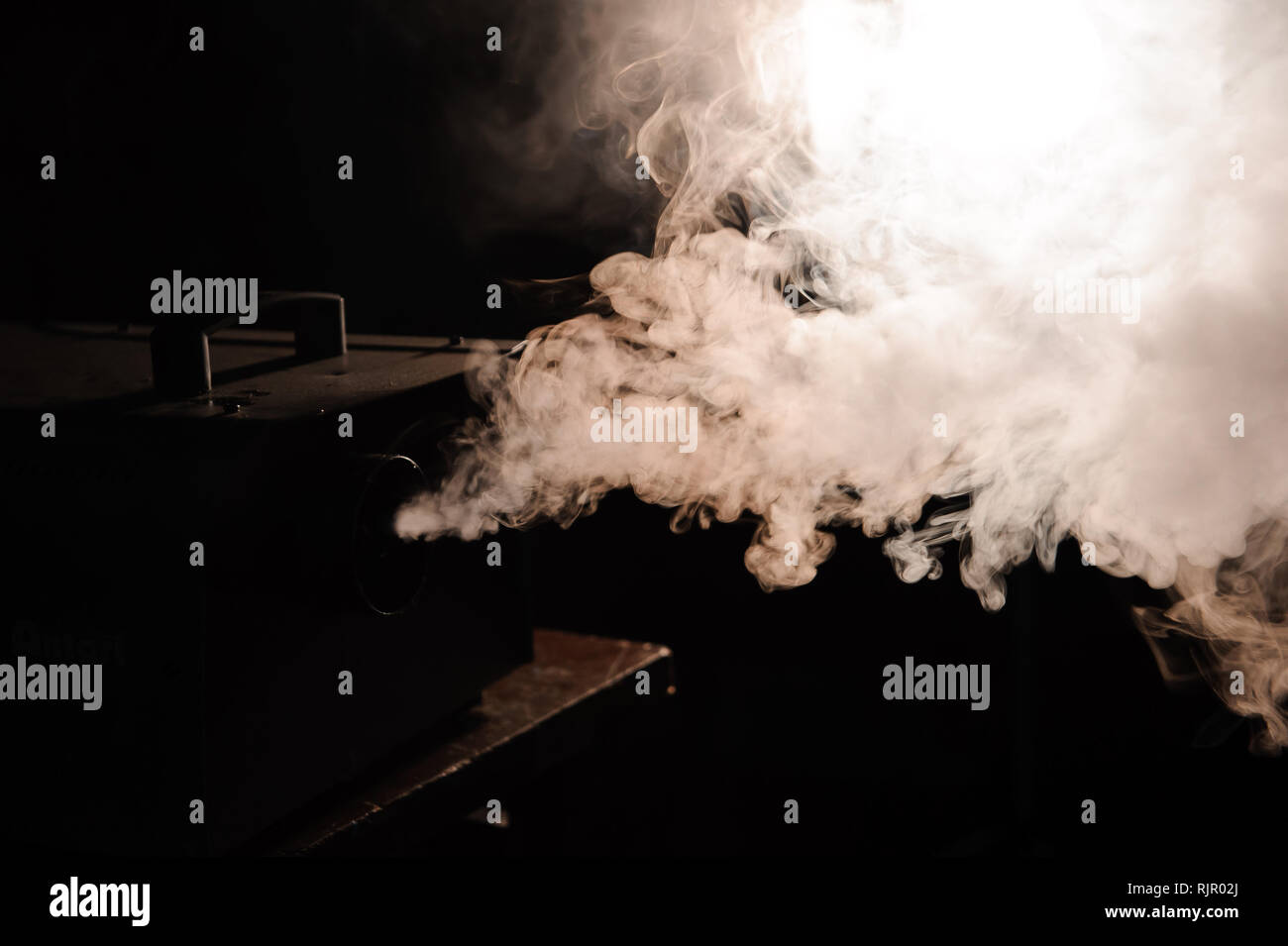 lights in smoke, studio lights shining through the smoke Stock Photo ...