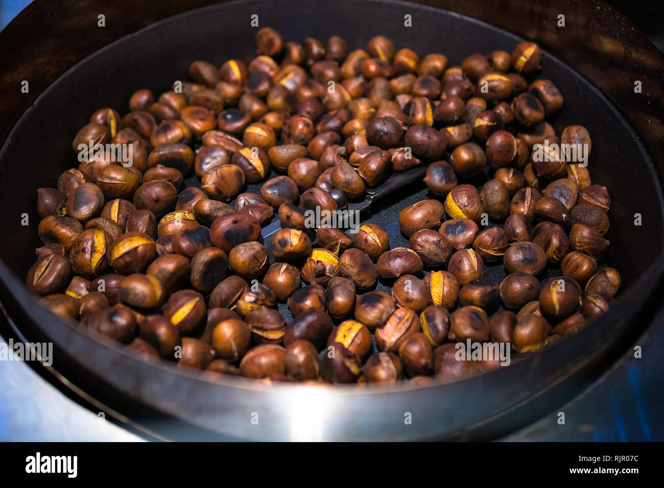 Roasted chestnuts christmas market in hi-res stock photography and images - Alamy