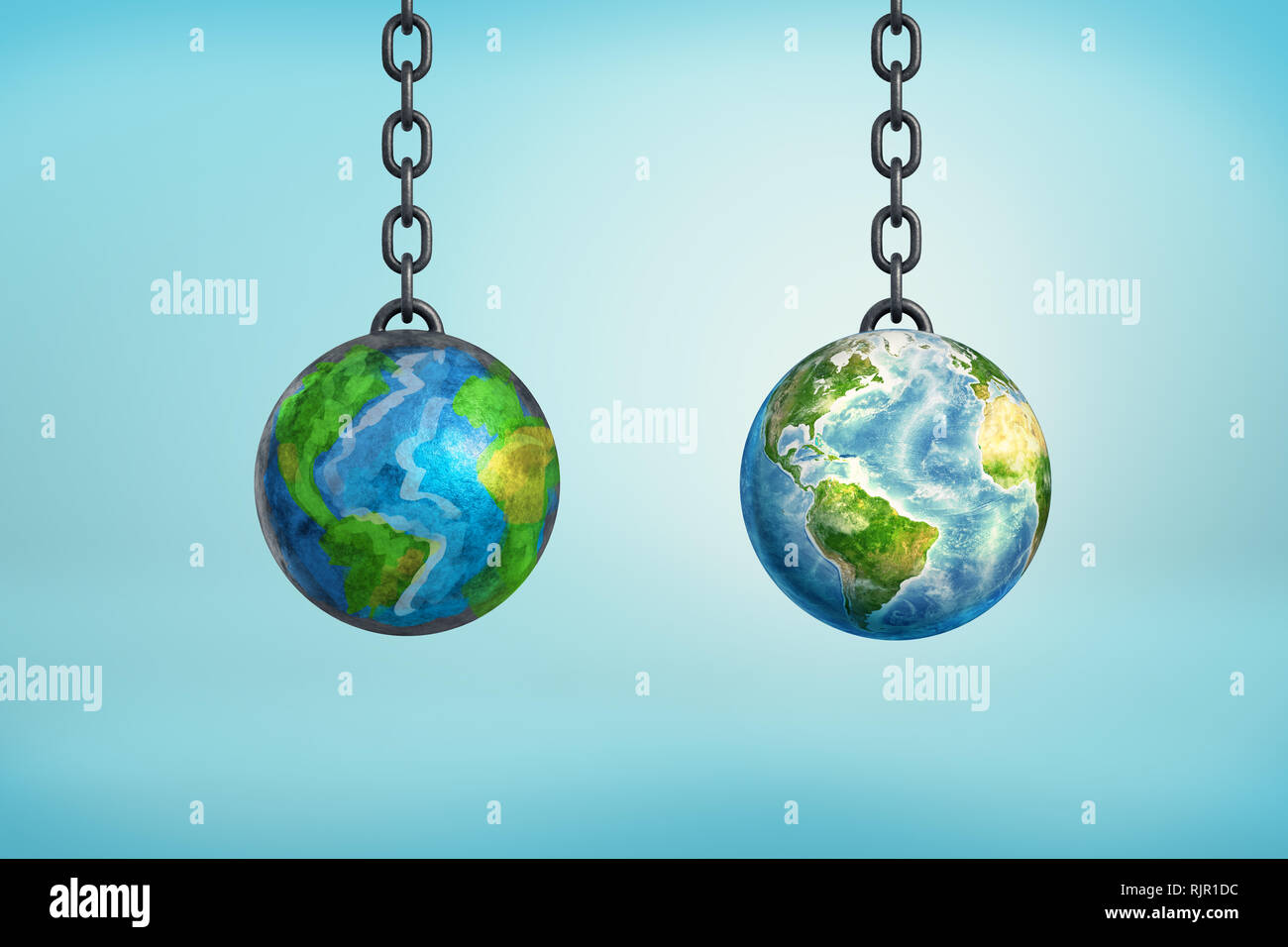 Chains world map hi-res stock photography and images - Alamy