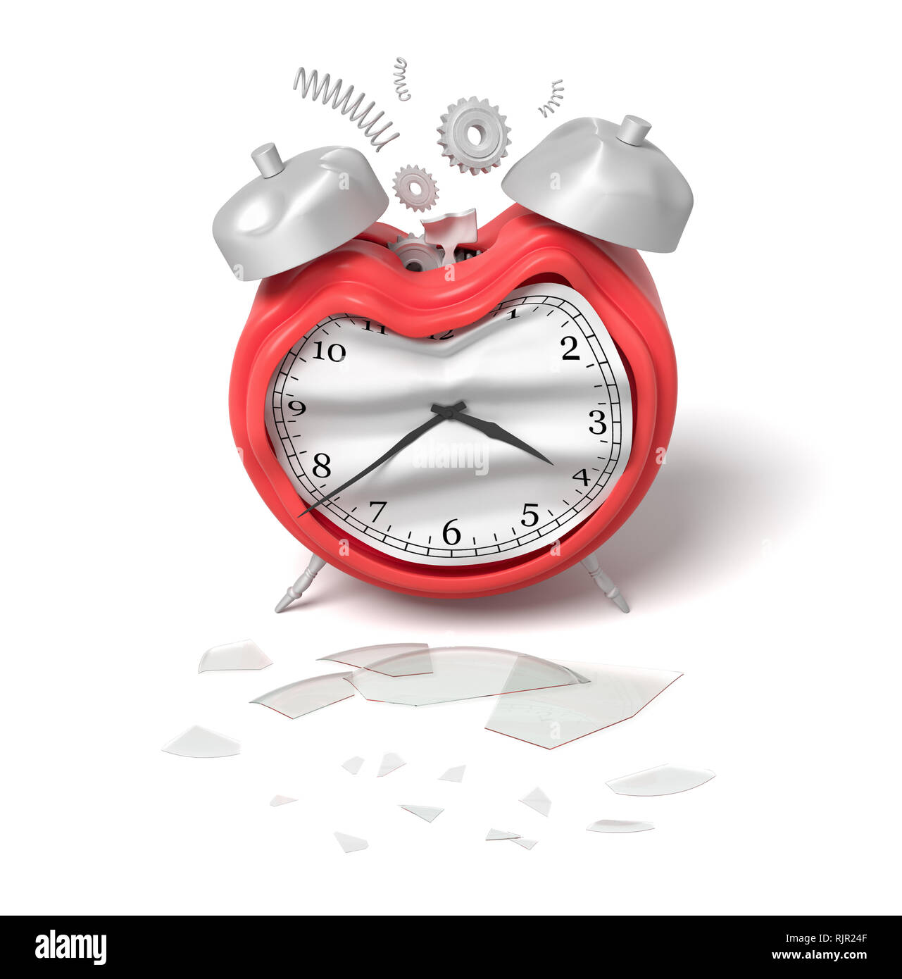 3d rendering old clock on hi-res stock photography and images - Alamy