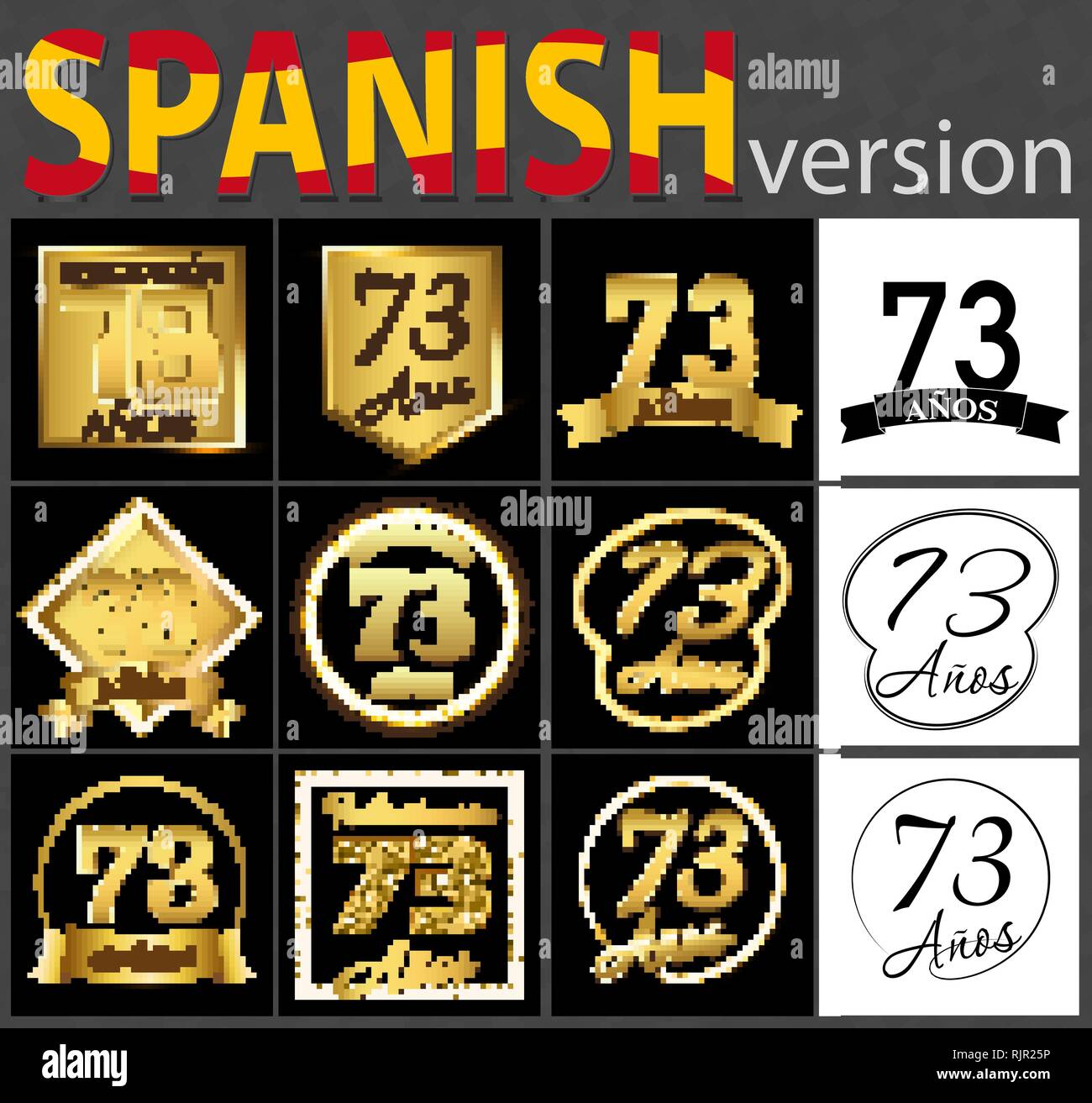 73 elements Stock Vector Images - Alamy