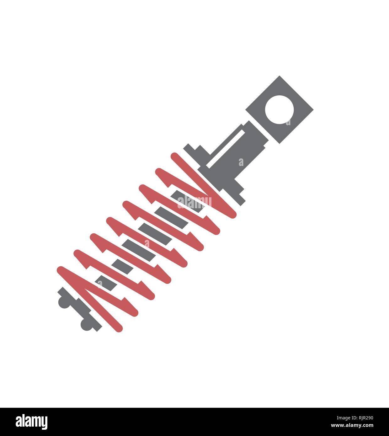 Car shock absorber icon on white background for graphic and web design ...