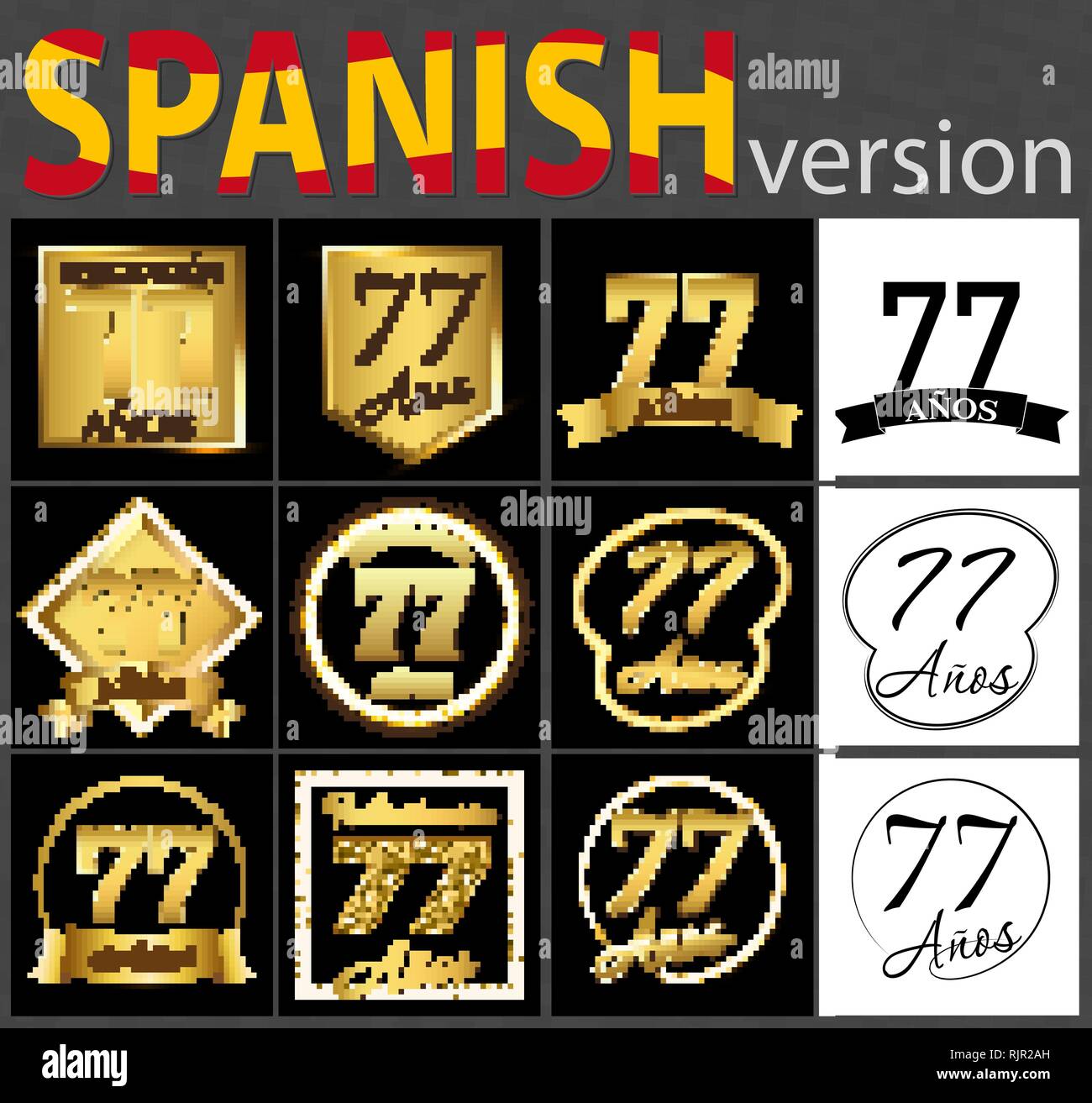 Birthday 77 Stock Vector Images - Alamy