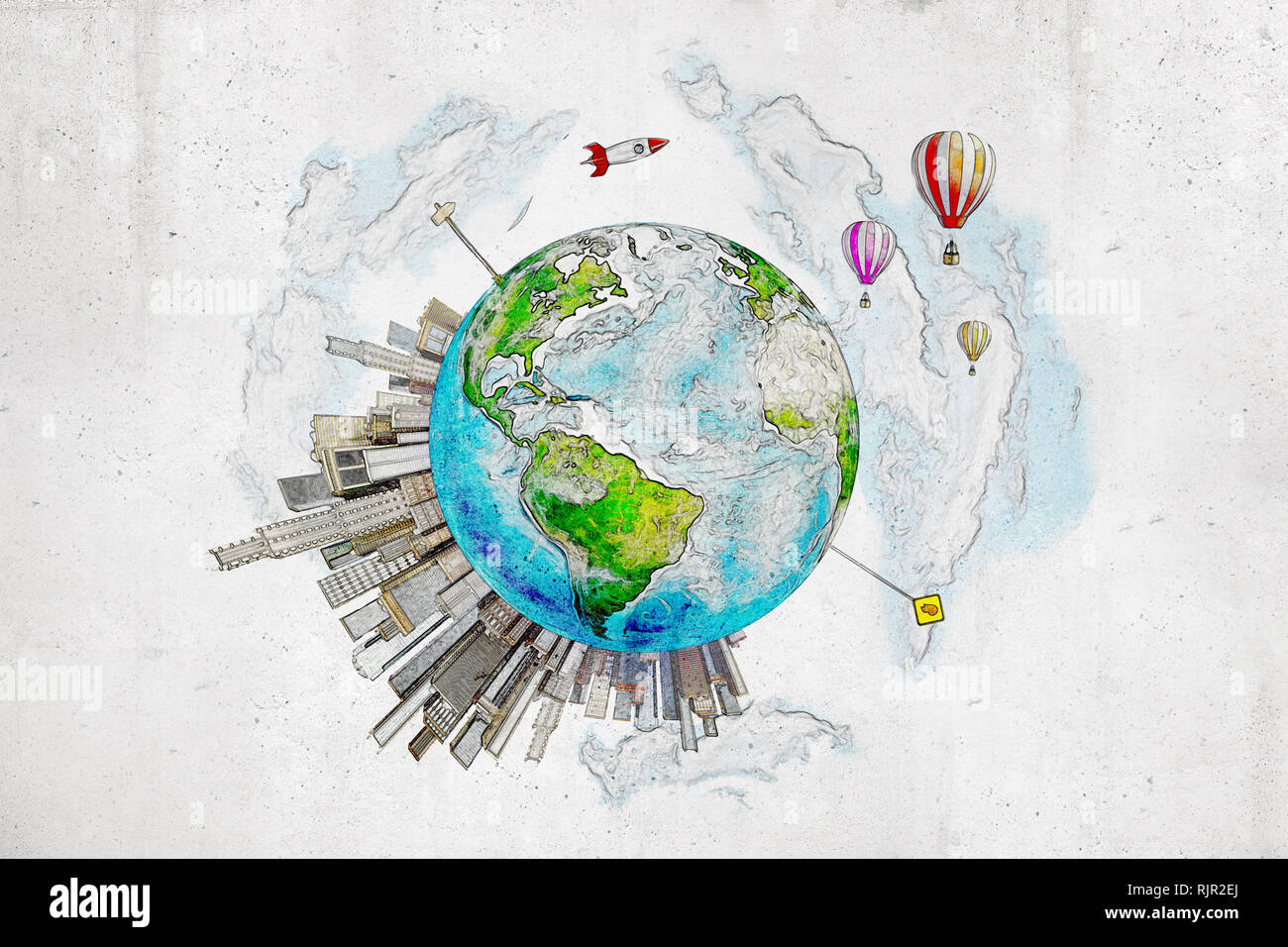 How To Draw Earth In 3d