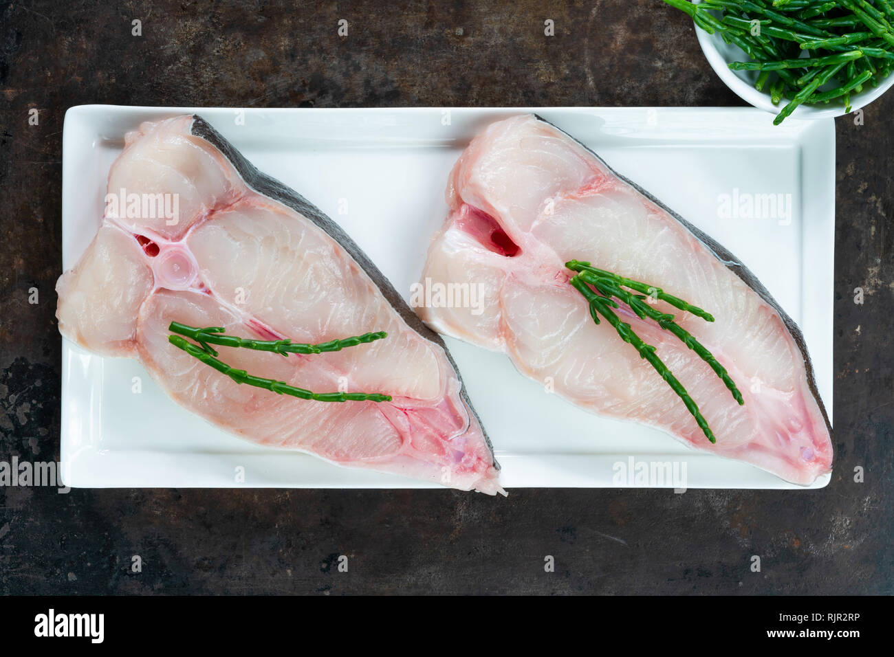 Halibut dinner hi-res stock photography and images - Alamy