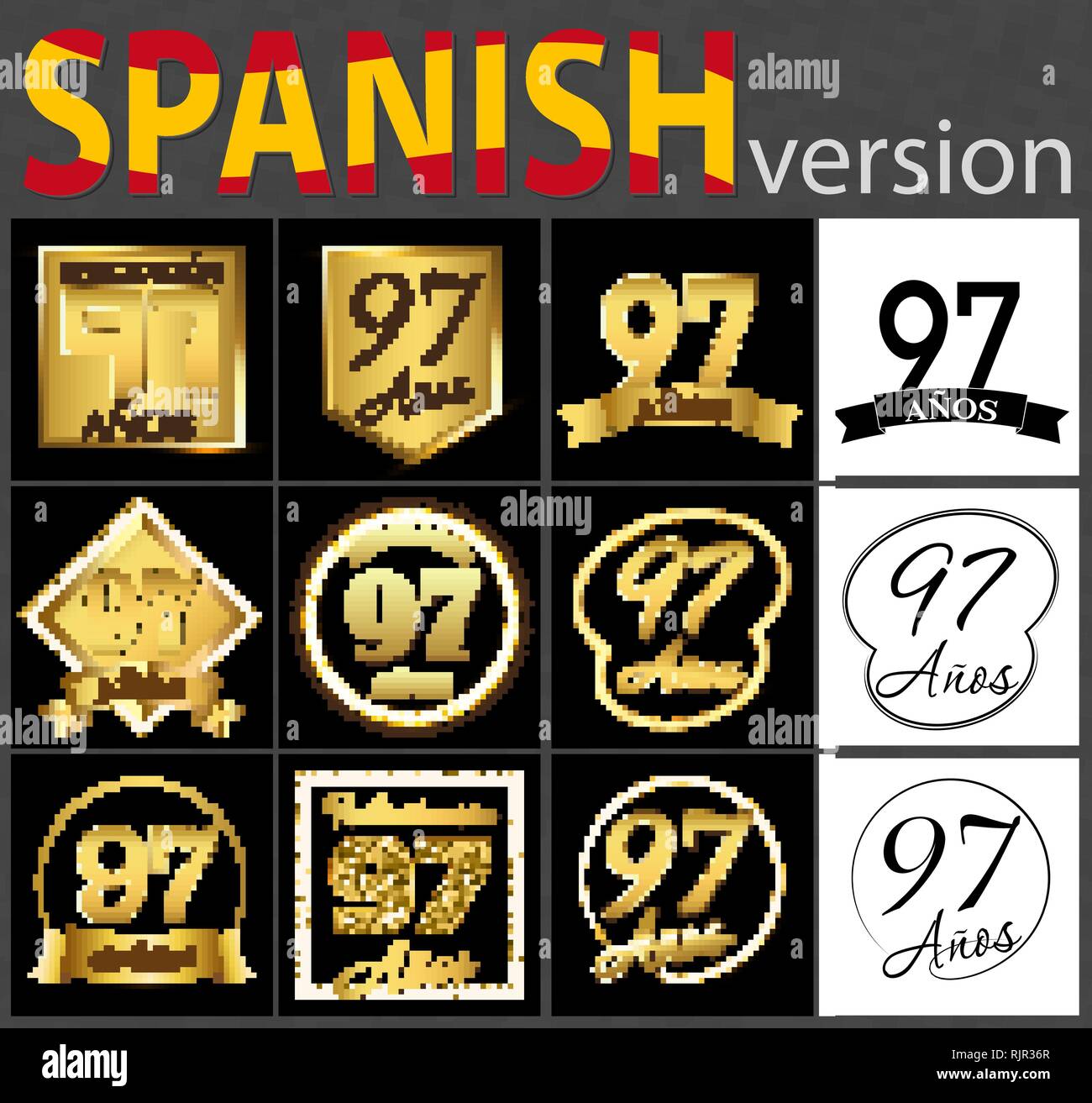 Number 97 Stock Vector Images - Alamy