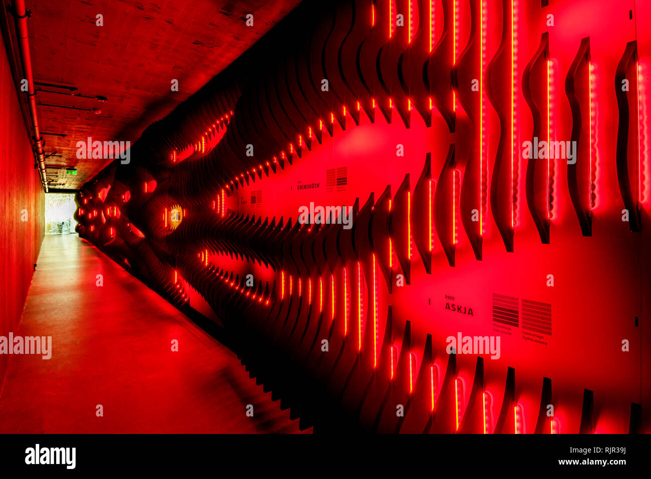 Interactive volcano exhibition, Lava Centre, Hvolsvollur, Iceland Stock ...