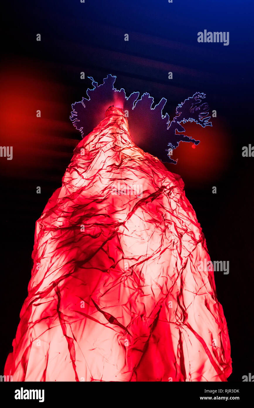 Interactive volcano exhibition, Lava Centre, Hvolsvollur, Iceland Stock ...
