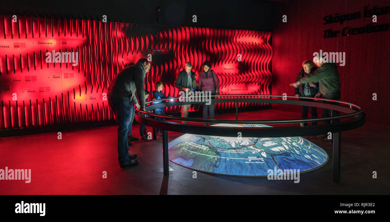 Interactive volcano exhibition, Lava Centre, Hvolsvollur, Iceland Stock ...