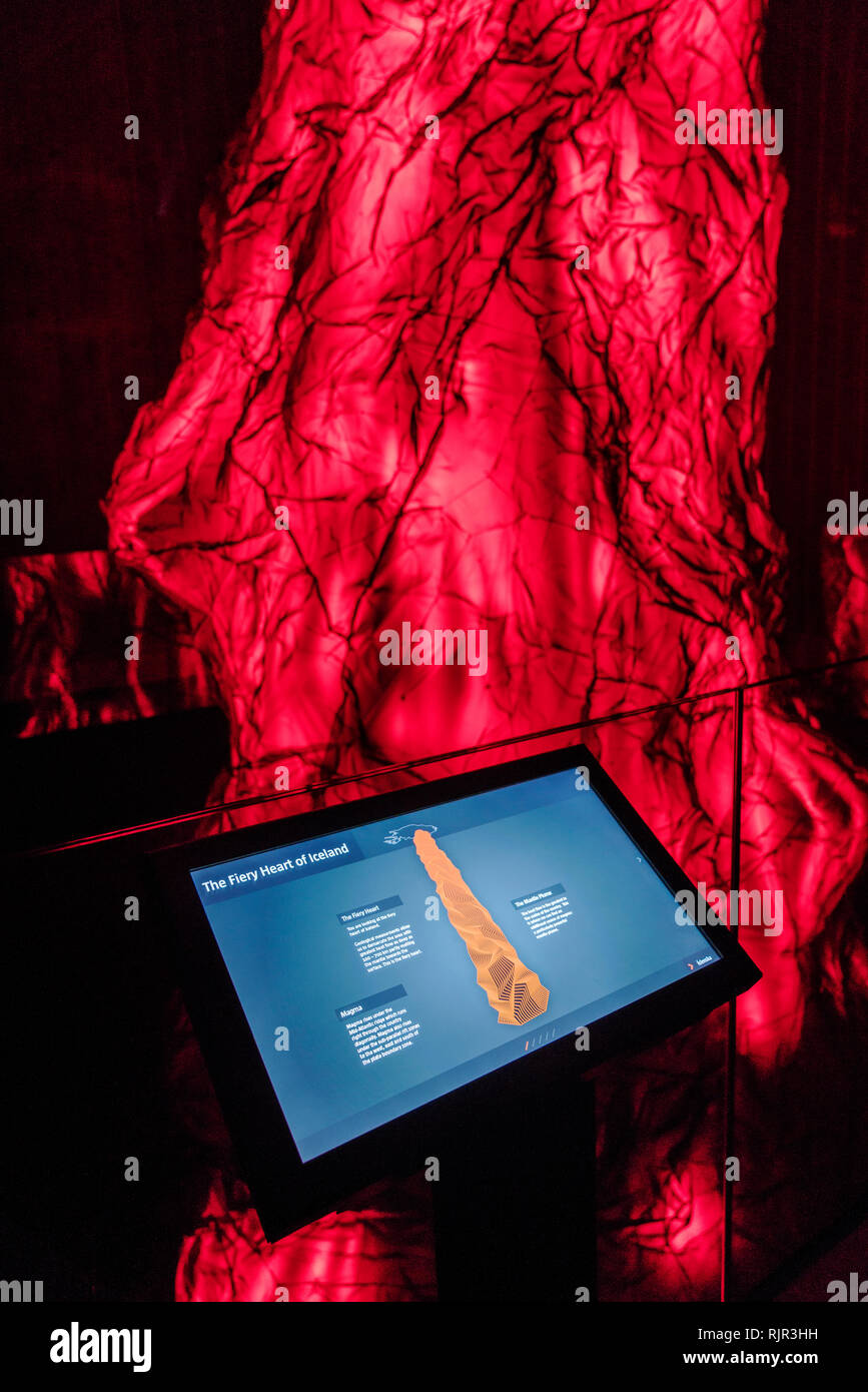 Interactive volcano exhibition, Lava Centre, Hvolsvollur, Iceland Stock ...