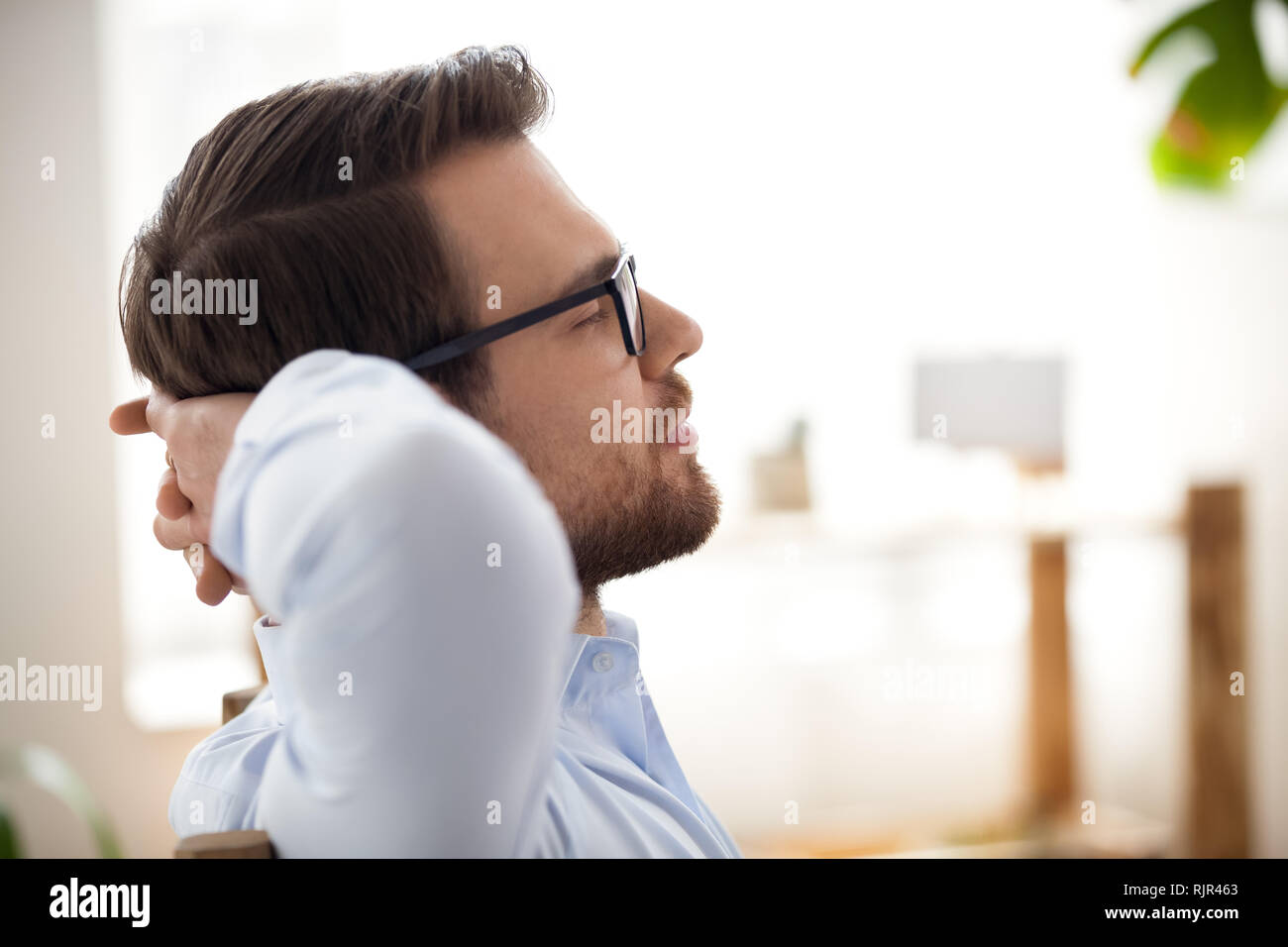 Taking break tired employee hi-res stock photography and images - Alamy