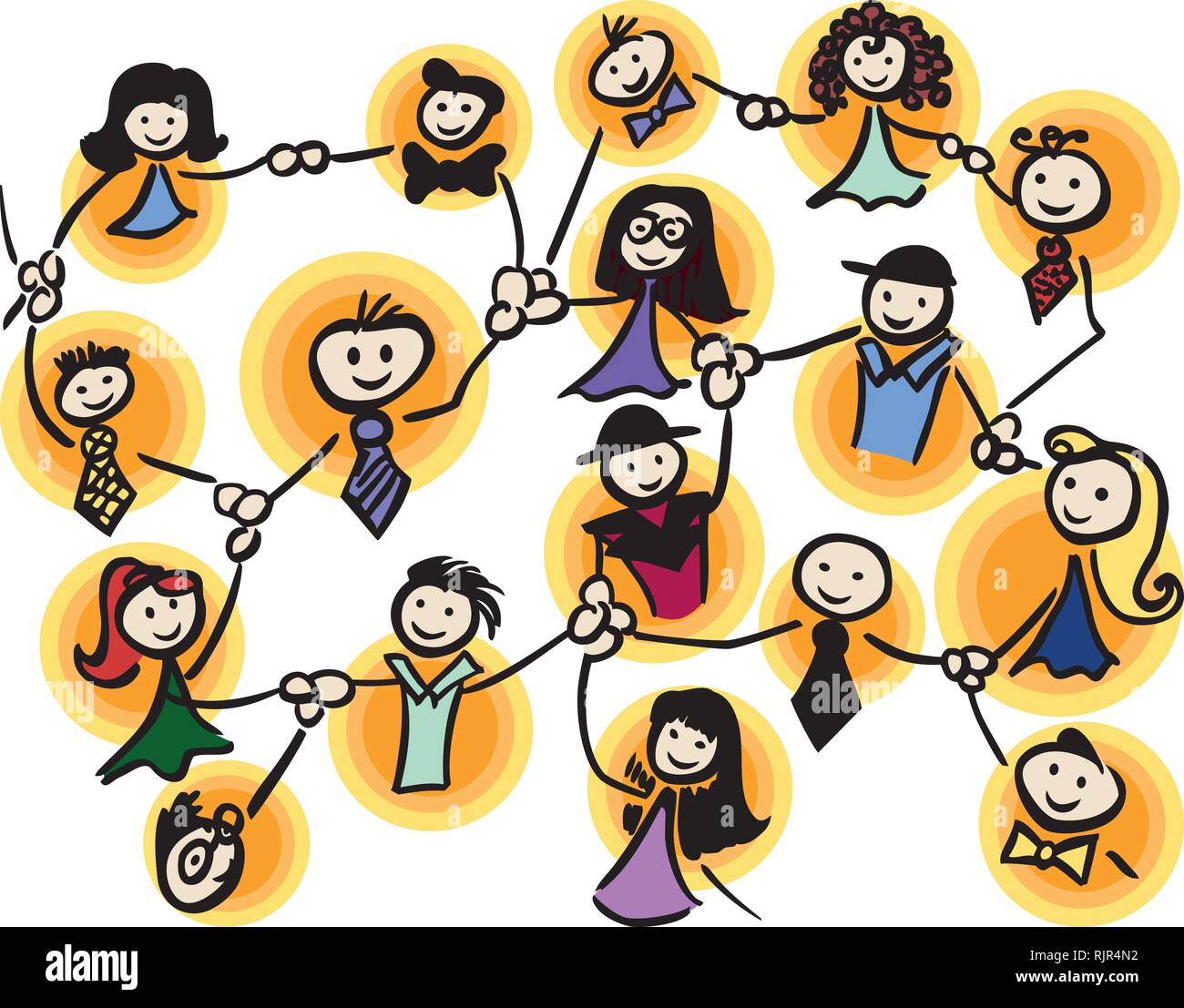 Team female Stock Vector Images - Alamy