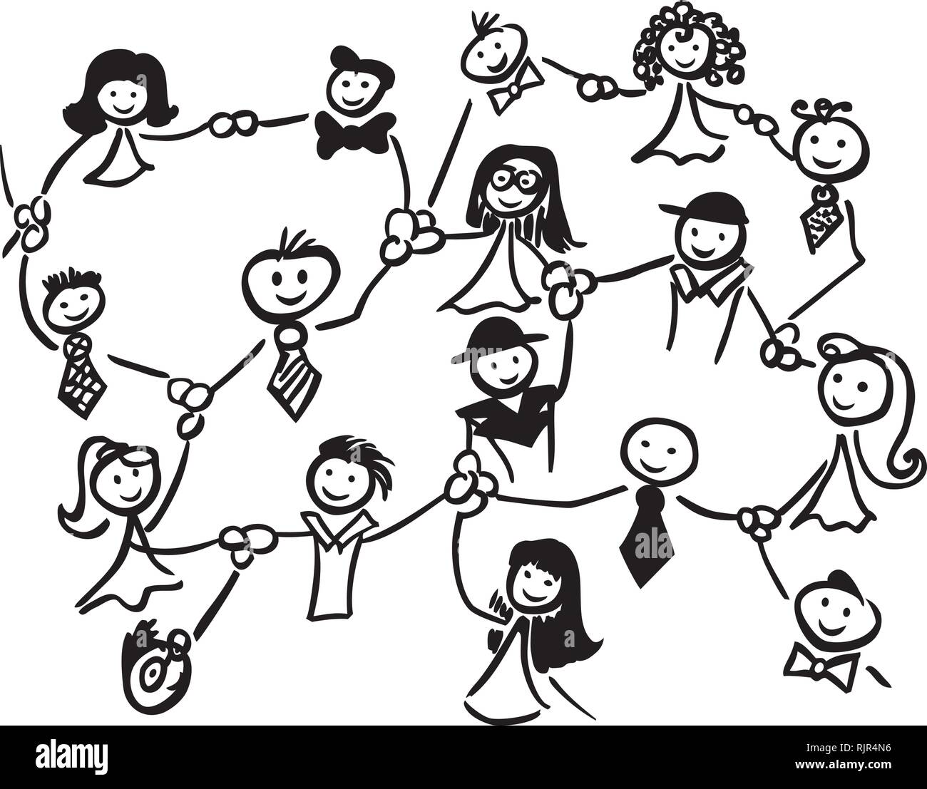 Male and female friends Stock Vector Images - Alamy