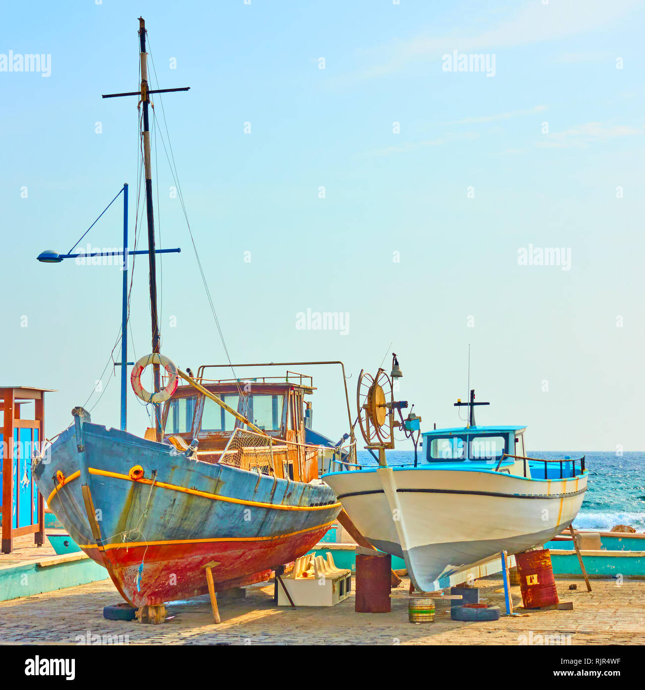 Cyprus fishing boats boat hi-res stock photography and images - Alamy