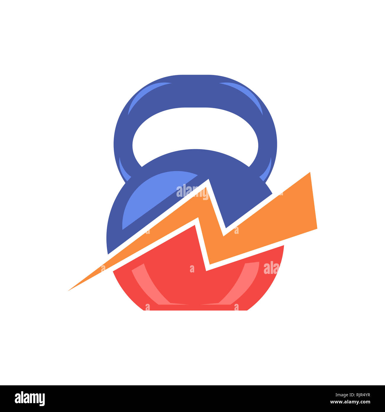 Sports Weight Icon with Lightning. Fitness Designed Element. Workout ...