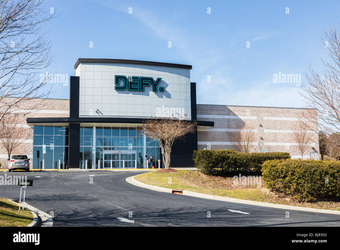 Defy trampoline hi-res stock photography and images - Alamy