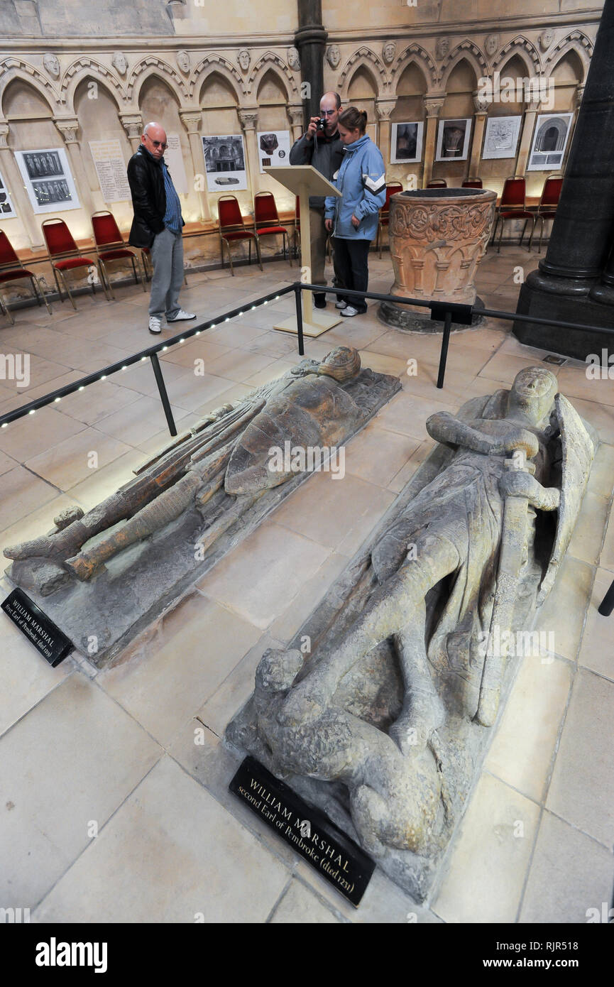 William Marshal, 1st Earl of Pembroke effigy and William Marshal, 2nd ...