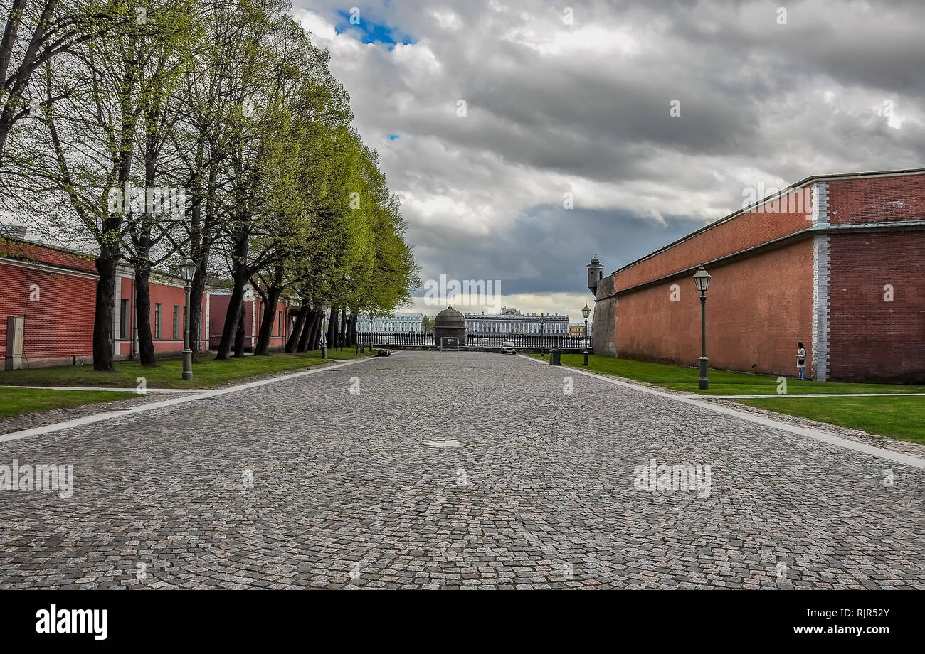 Peter and Paul fortress on hare island in St. Petersburg Stock Photo - Alamy