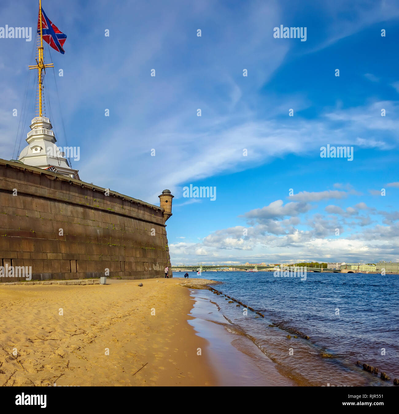 Peter and Paul fortress on hare island in St. Petersburg Stock Photo - Alamy