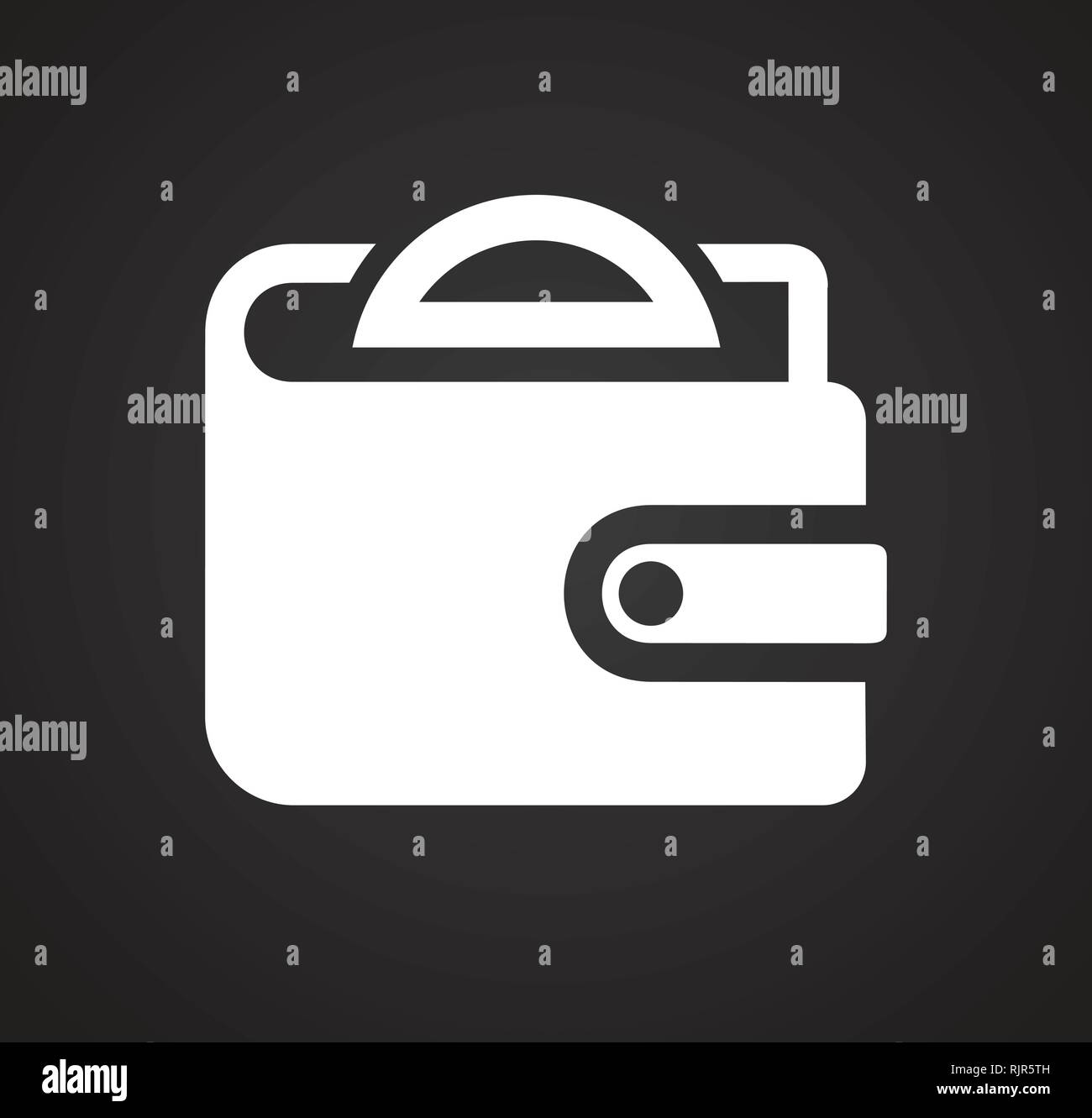 Wallet icons on black background for graphic and web design, Modern ...