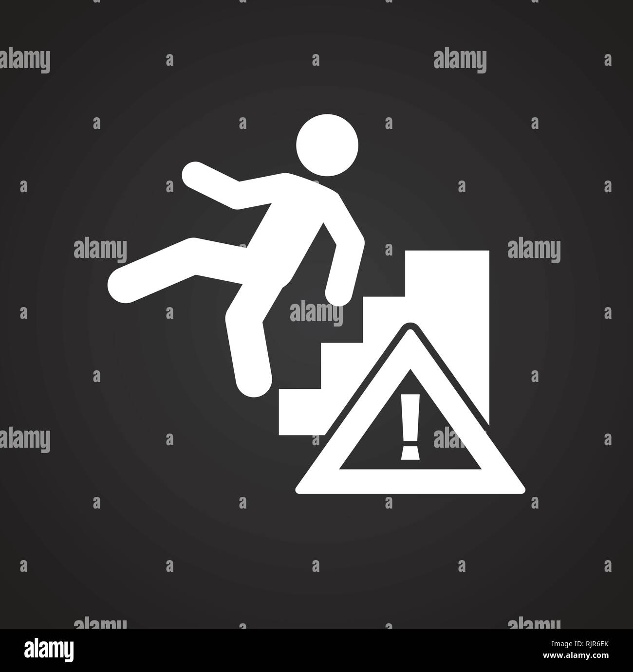 Trauma awareness icon on black background for graphic and web design ...