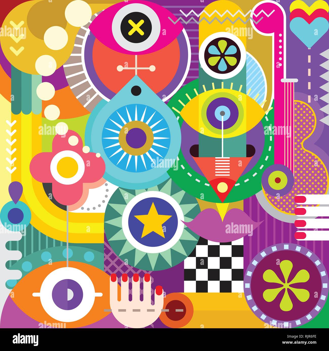 Fine art and collage Stock Vector Images - Alamy